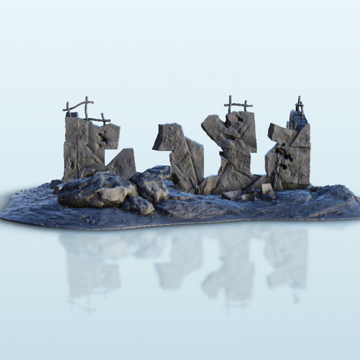 3D Printable House in ruins 12 - Modern WW2 WW1 Western Eastern Front ...