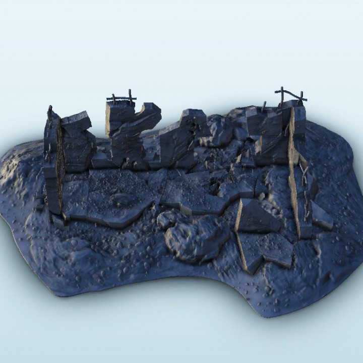 3D Printable House in ruins 12 - Modern WW2 WW1 Western Eastern Front ...