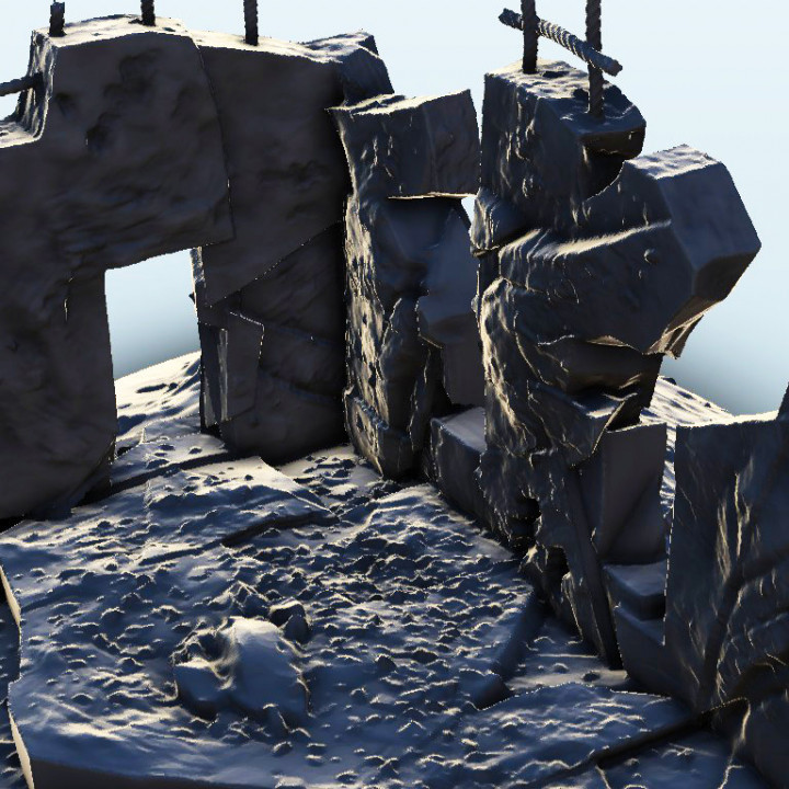 3D Printable House in ruins 12 - Modern WW2 WW1 Western Eastern Front ...