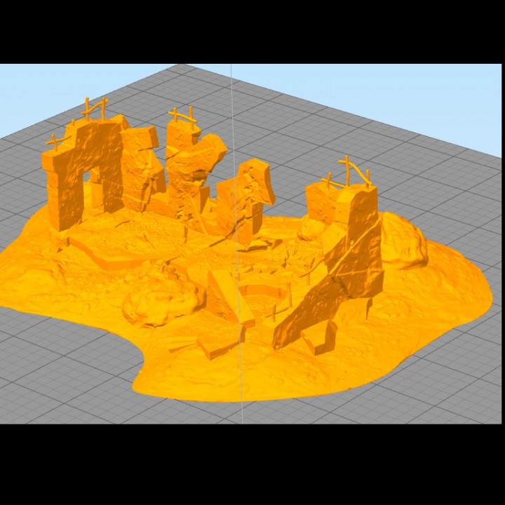 3D Printable House in ruins 12 - Modern WW2 WW1 Western Eastern Front ...