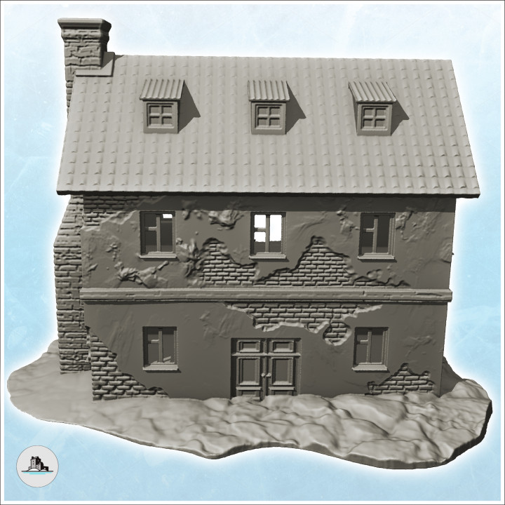 3D Printable House with floor 13 - Modern WW2 WW1 Western Eastern Front ...