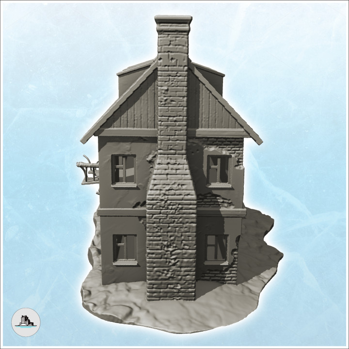 3D Printable House with floor 13 - Modern WW2 WW1 Western Eastern Front ...