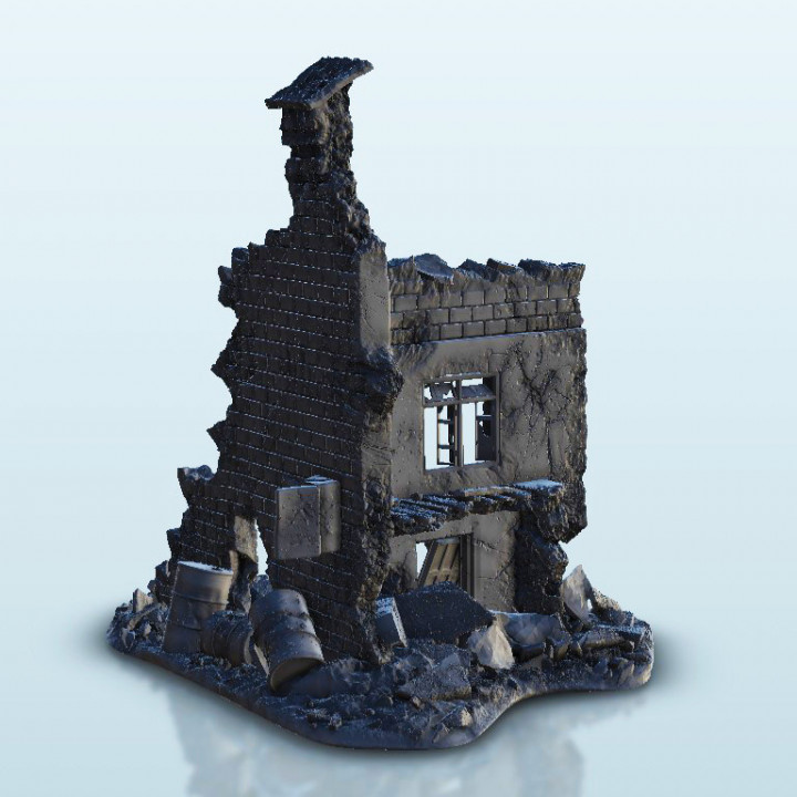 3D Printable Corner ruins 14 - Modern WW2 WW1 Western Eastern Front ...