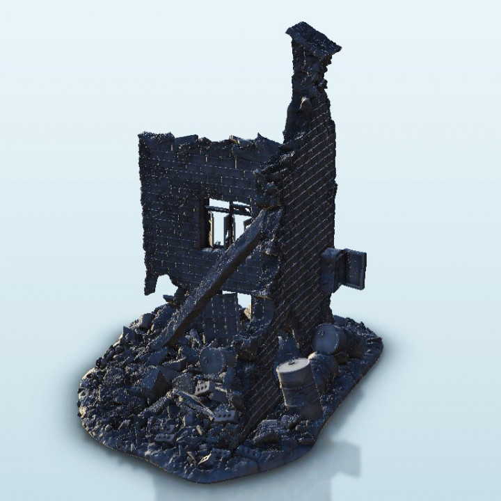 3D Printable Corner ruins 14 - Modern WW2 WW1 Western Eastern Front ...
