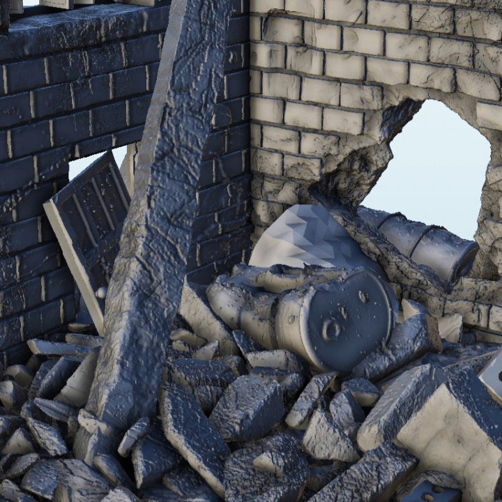 3D Printable Corner ruins 14 - Modern WW2 WW1 Western Eastern Front ...