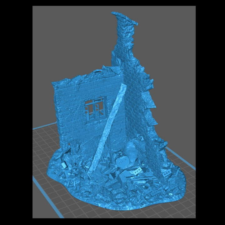 3D Printable Corner ruins 14 - Modern WW2 WW1 Western Eastern Front ...