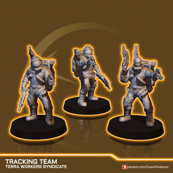 3D Printable HEAVY HUNTING TEAM - TERRA WORKERS SYNDICATE by Outer ...