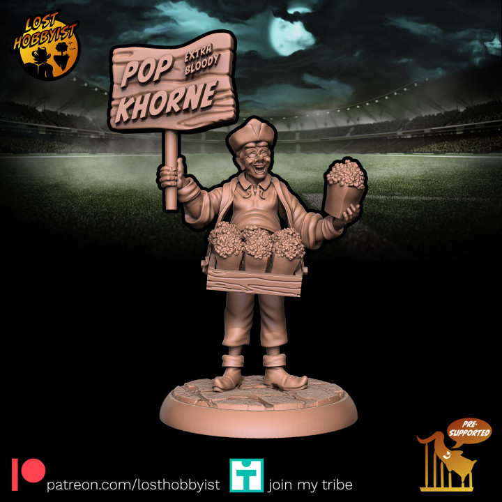 3D Printable Salesmans for Hotdogs, Beer and Pop Khorne - Multipart Kit ...