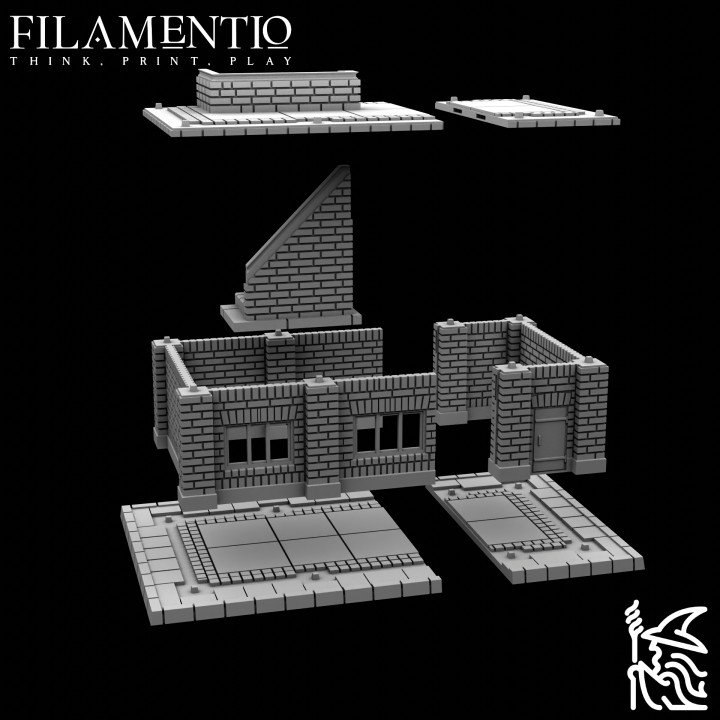 3D Printable Red Brick Factory by Filamentio
