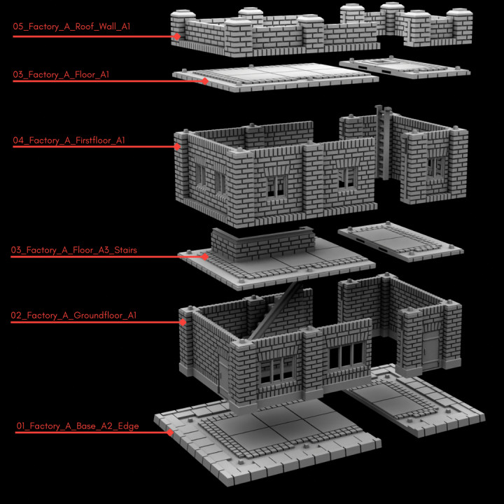 3D Printable Red Brick Factory by Filamentio