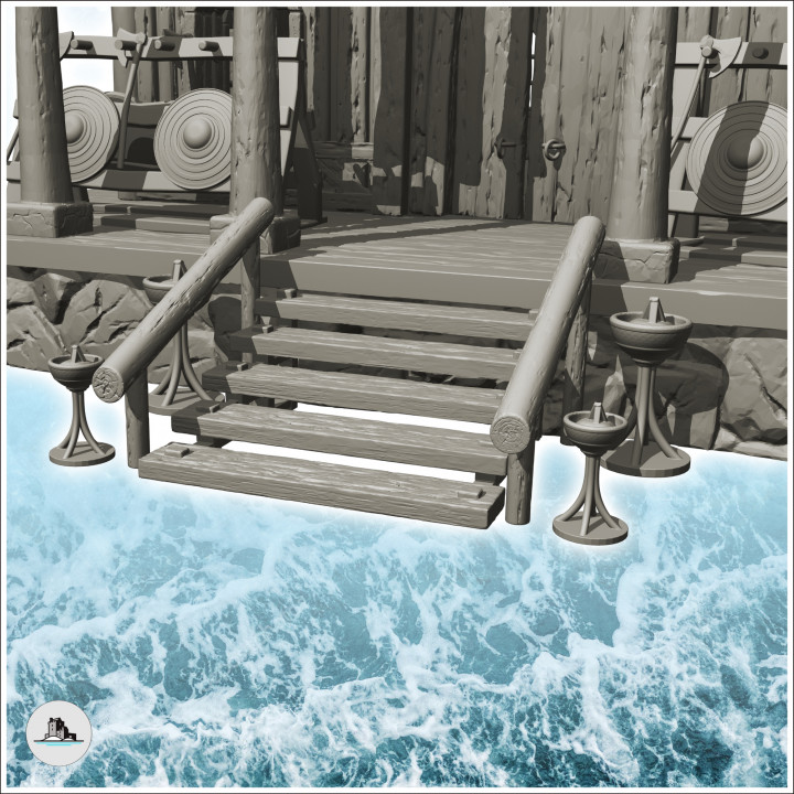 3D Printable Viking armory with stone platform and columns (3) - Alkemy ...