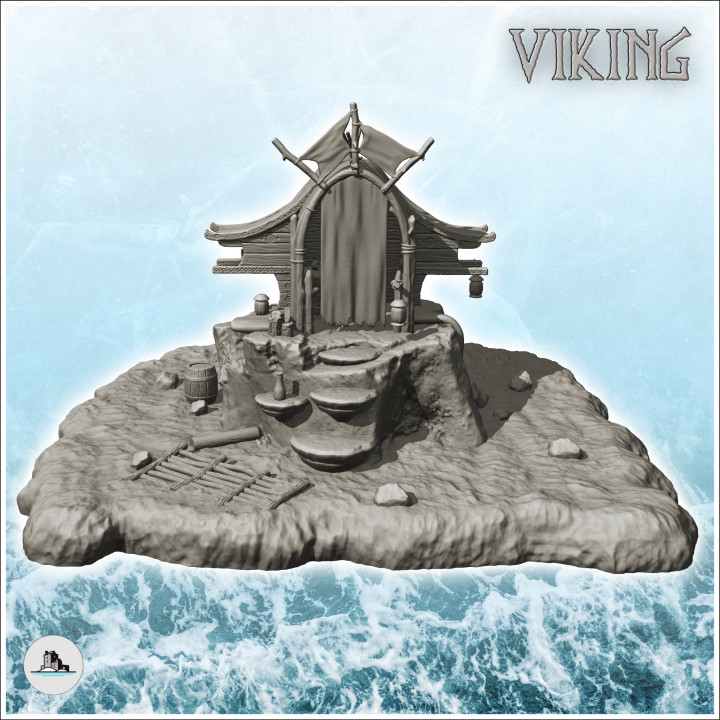 3D Printable Viking mystic rites altar on rock (8) - Alkemy Lord of the ...