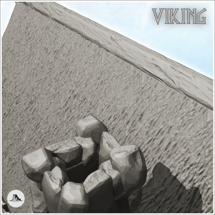 3D Printable Viking storage shed with thatched roof, canopy and ...