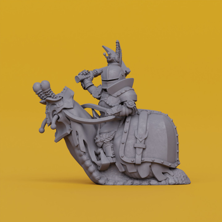 3D Printable Frog Bullywug Mounted Knights by vector.miniatures