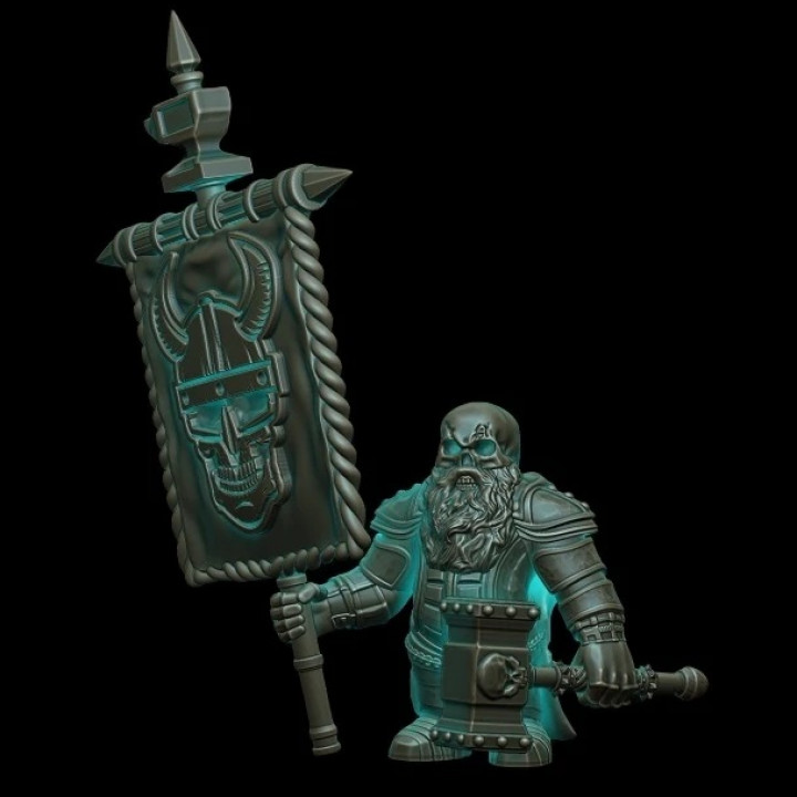 3D Printable Undead Dwarf Guards (pre-supported) by Admiral Apocalypse