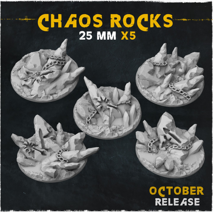 3D Printable Chaos Rocks - Big Set by Zabavka Workshop