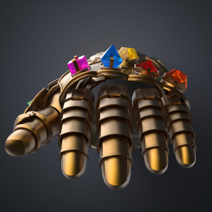 3D Printable The Infinity Gauntlet – Wearable DnD Dice Holder by 3Demon