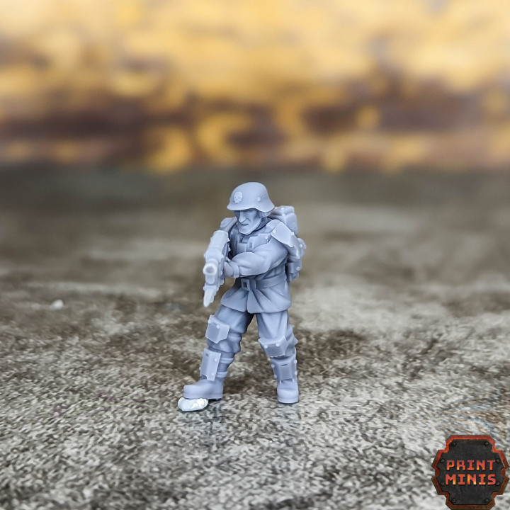 3D Printable Male Infantry - Kaledon Fortis by Print Minis