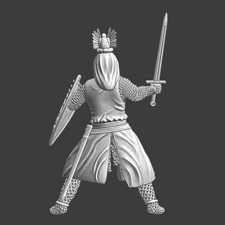 3D Printable Medieval knight - Eagle crest by Northern Crusades Miniatures