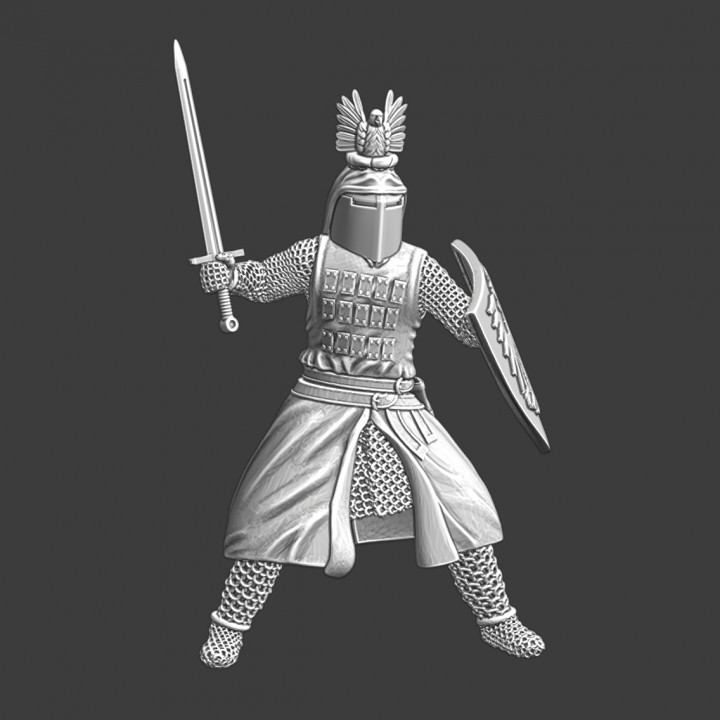 3D Printable Medieval knight - Eagle crest by Northern Crusades Miniatures