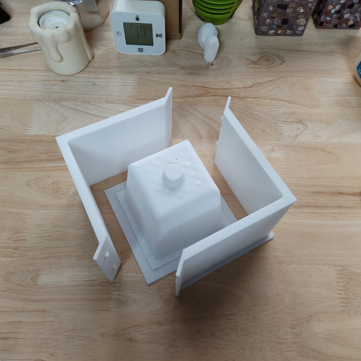 3D Printable Concrete pot mold _ cube by NEMO_MK2