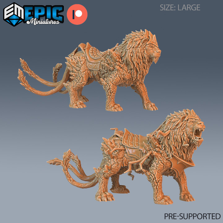 3D Printable Thunder Lion Mount Set / Utopian Predator / Legendary ...