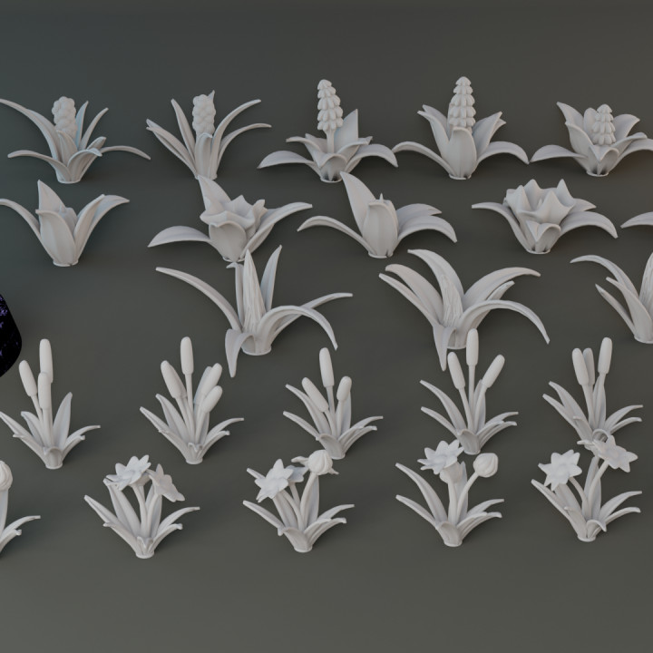 3D Printable Simple little Flowers by WombArt