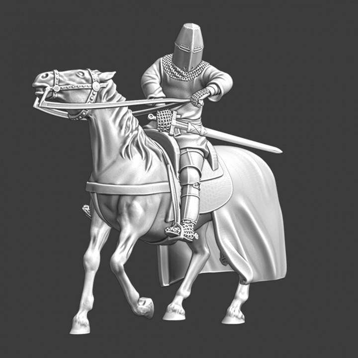 Descargar Medieval mounted knight drawing his blade de Northern ...