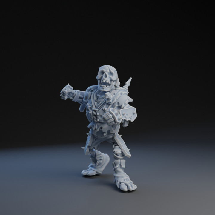 3D Printable Fantasy Football Halfling Skeleton Lineman by BruteFun ...