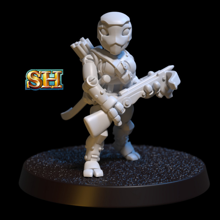 3D Printable Autognome with Crossbow by Stonehaven Miniatures