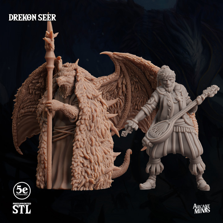 3D Printable Drekon Seer Elder by Sordane Publishing