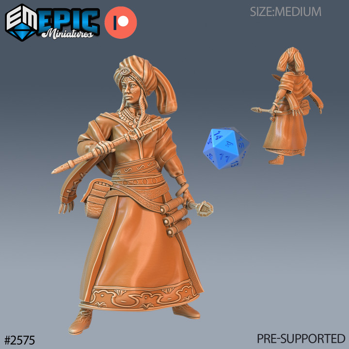 3D Printable Tribe Seer Set / Female Utopian Mind Master / Southern ...