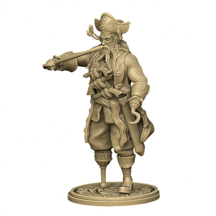 3D Printable Blackbeard Pirate Captain V2 by MiniaturesCraze
