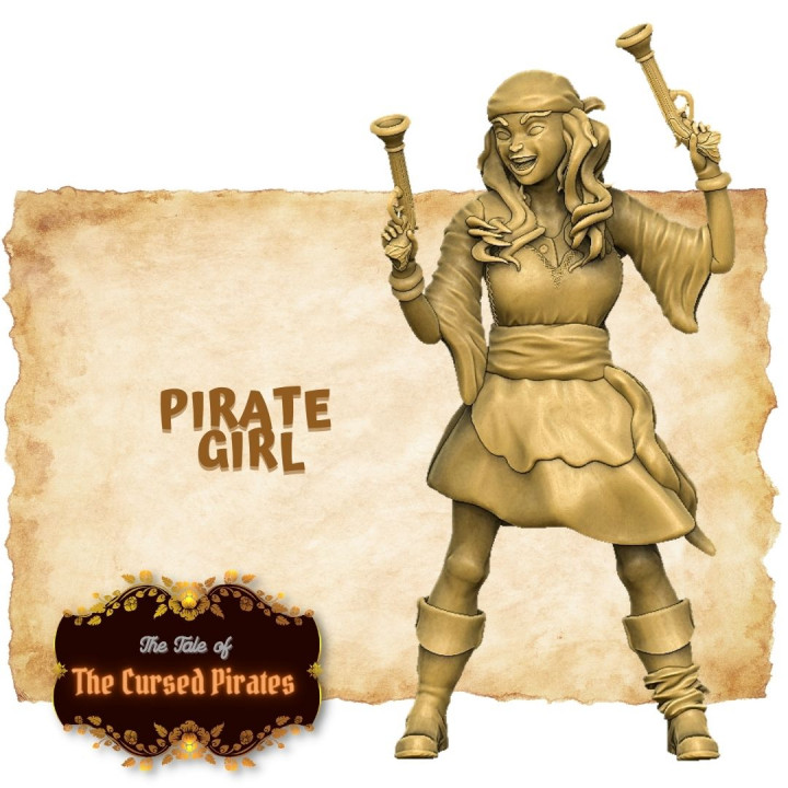 3D Printable Pirate Girl by MiniaturesCraze
