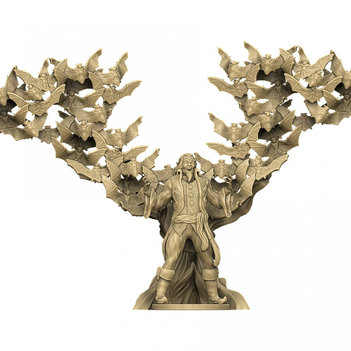 3D Printable Vampire with Bat Swarm Wings by MiniaturesCraze