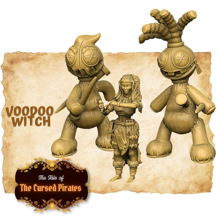3D Printable Voodoo Witch and her Dolls by MiniaturesCraze