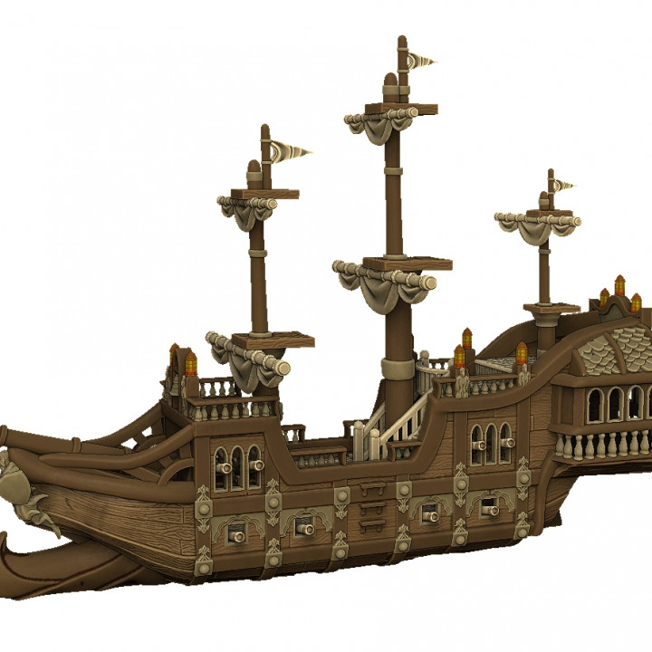 3D Printable 20mm Playable / Scalable Pirate Ship by MiniaturesCraze 3D Printable 20mm Playable / Scalable Pirate Ship by MiniaturesCraze