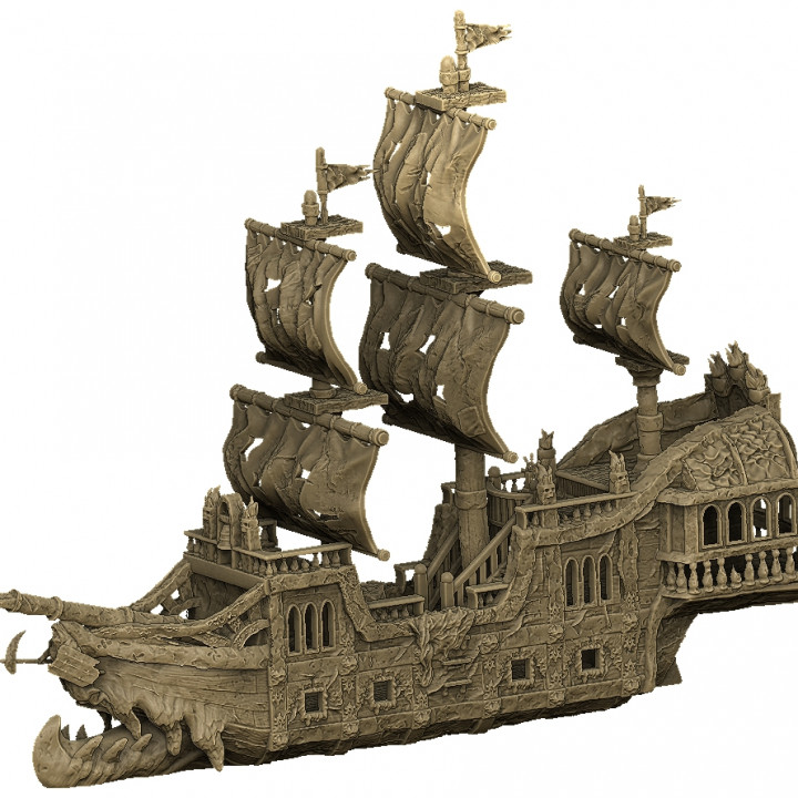 3D Printable 20mm Ghost Ship by MiniaturesCraze