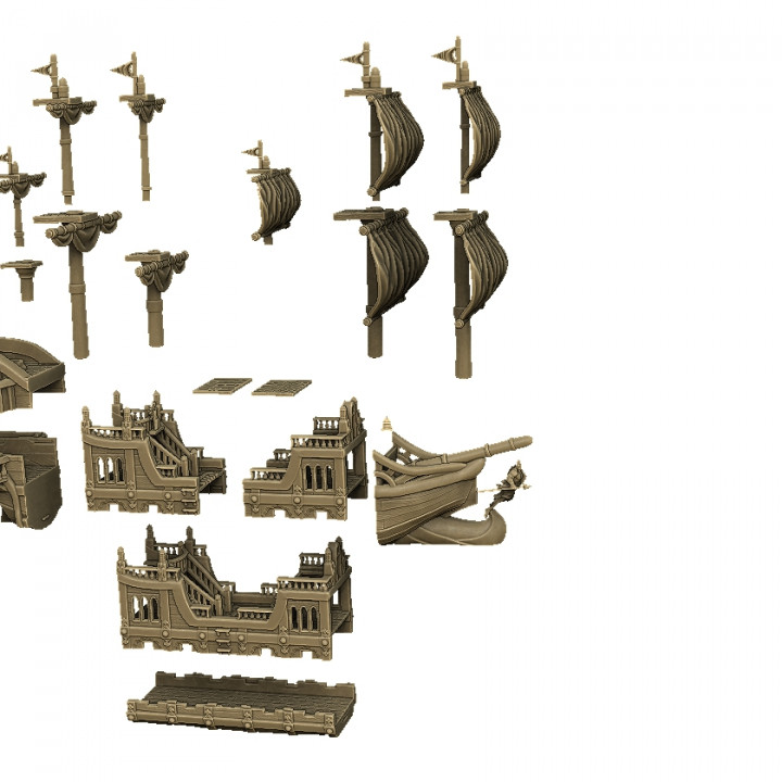 3D Printable 20mm Ghost Ship by MiniaturesCraze