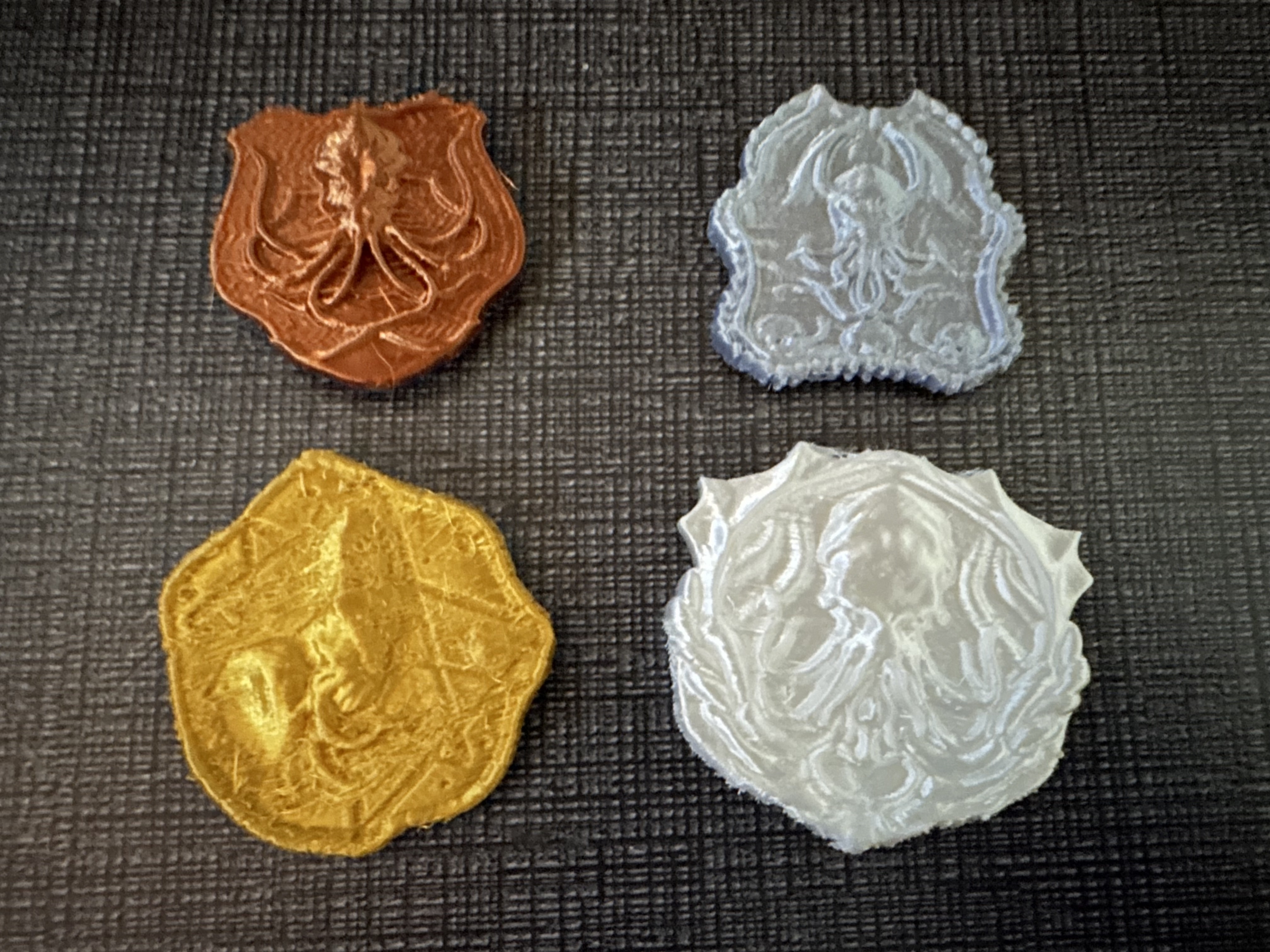 3D Printable Cthulhu coin set by Unchained Games