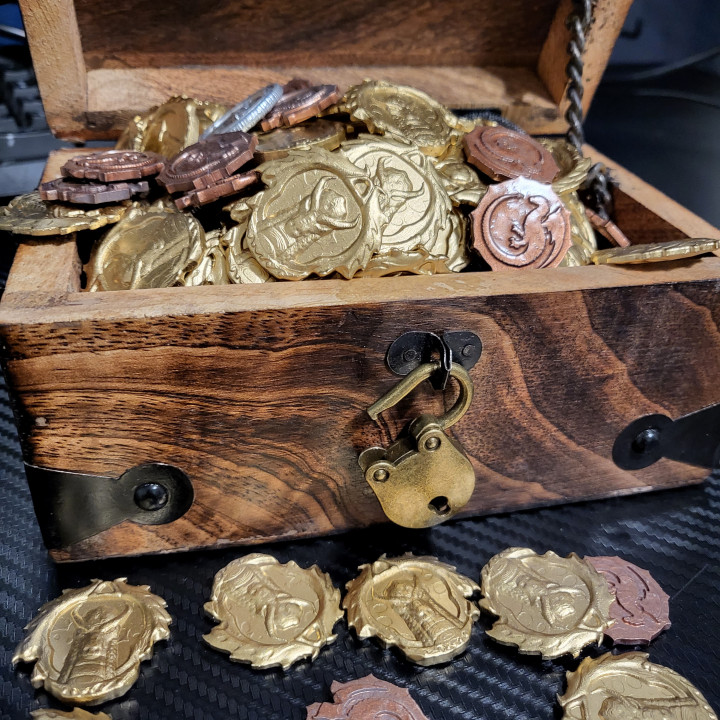 3D Print of Dragon coin set by MiniatureArtificer
