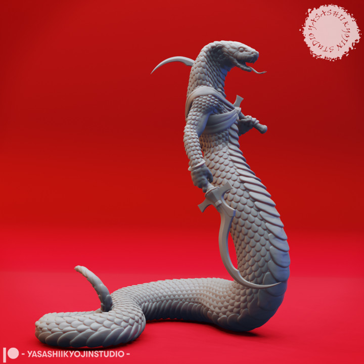 3D Printable Yuan-Ti Dual Khopesh - Tabletop Miniature (Pre-Supported ...