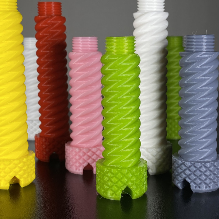 3D Printable Knurled Fidget Bolt Keychain by Thin Air 3D