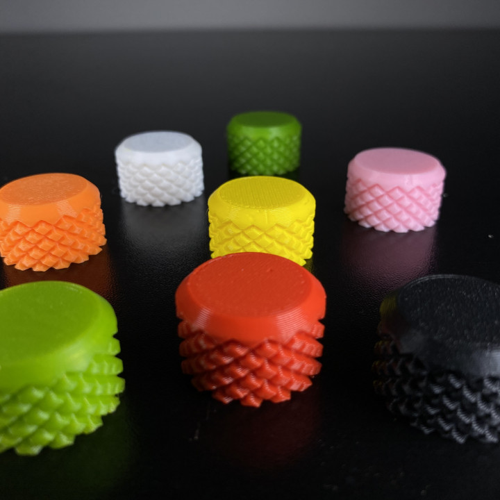 3D Printable Knurled Fidget Bolt Keychain by Thin Air 3D