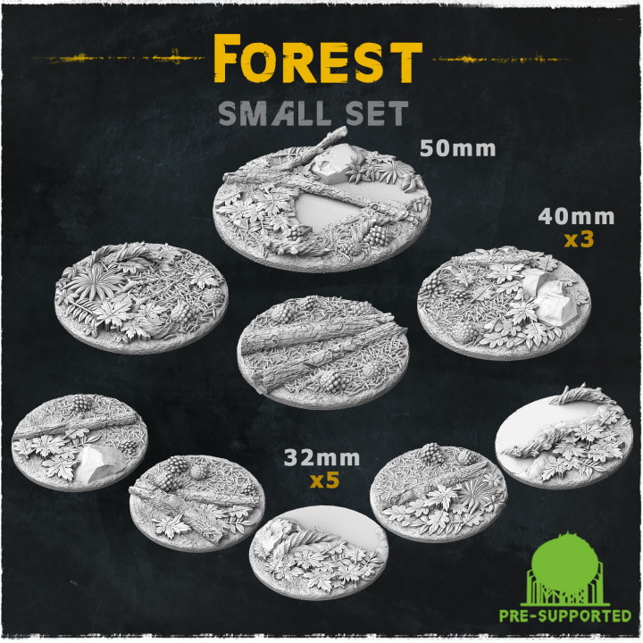 3D Printable Forest (Small set) - Wargame Bases & Toppers 2.0 by ...