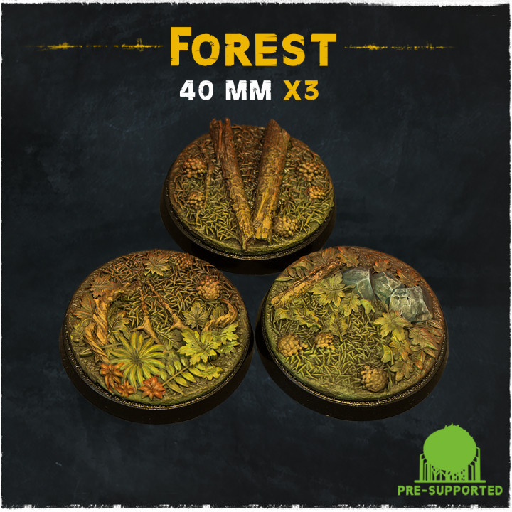 3D Printable Forest (Big Set) - Wargame Bases & Toppers 2.0 by Zabavka ...