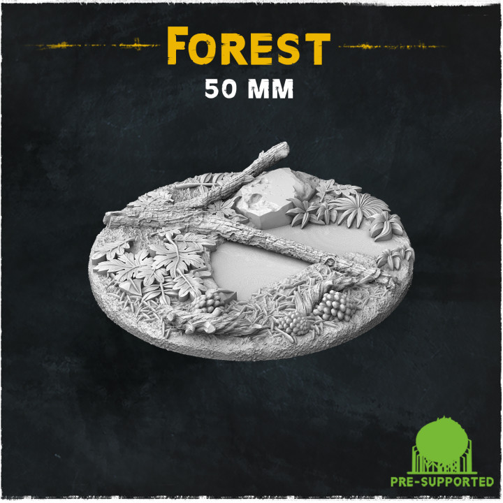 3D Printable Forest (Big Set) - Wargame Bases & Toppers 2.0 by Zabavka ...