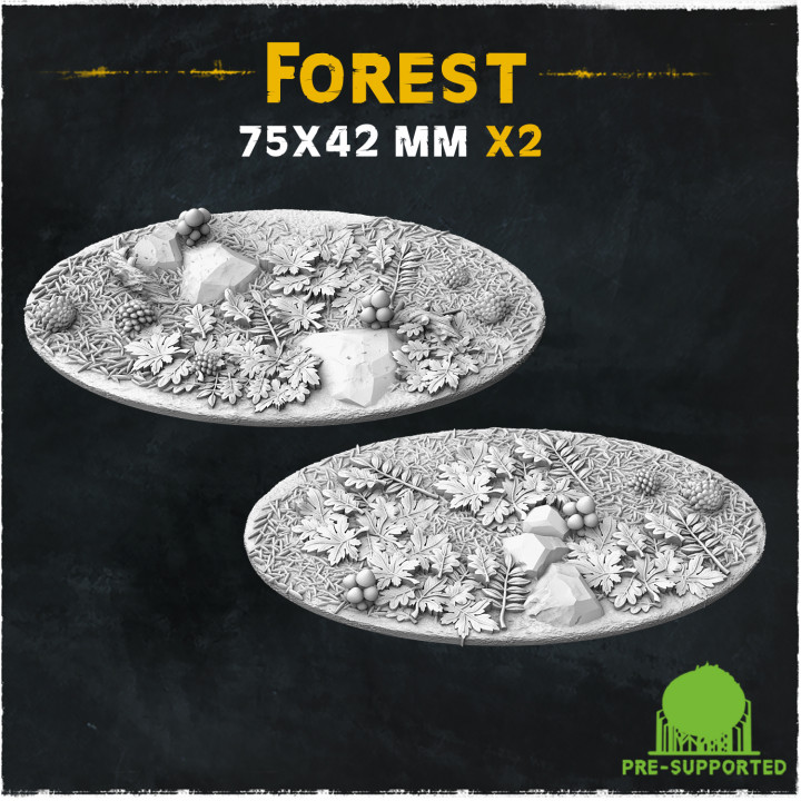 3D Printable Forest (Big Set) - Wargame Bases & Toppers 2.0 by Zabavka ...