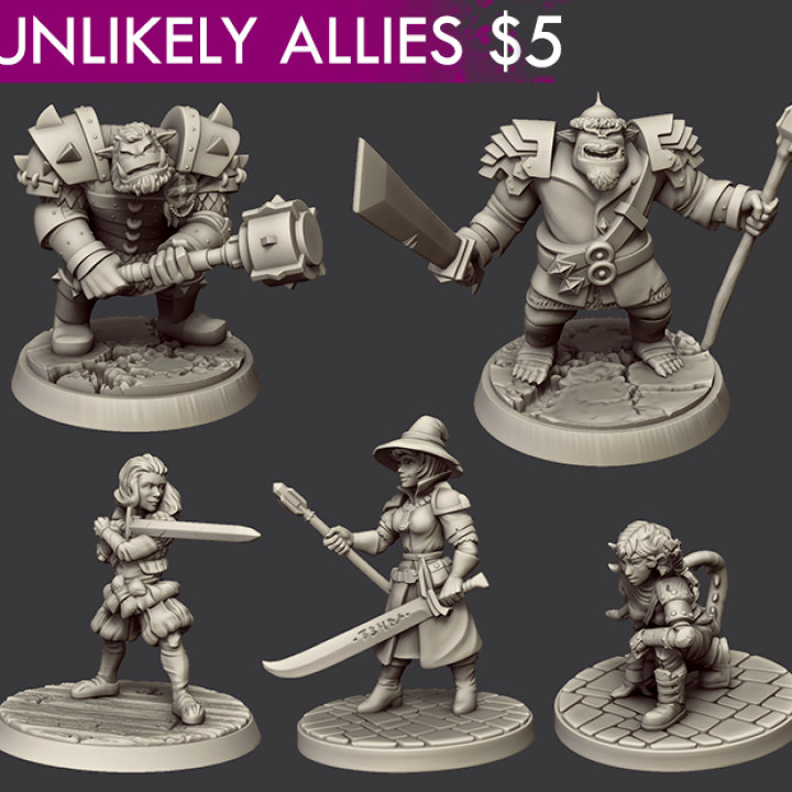 3D Printable Unlikely Allies by Stonehaven Miniatures