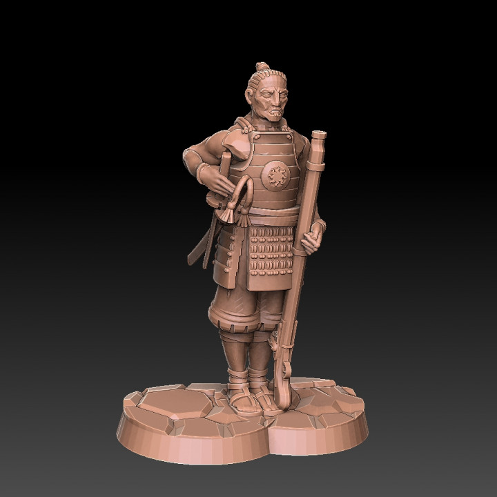 3D Printable Ashigaru Musket Regiment by Sharedog Miniatures